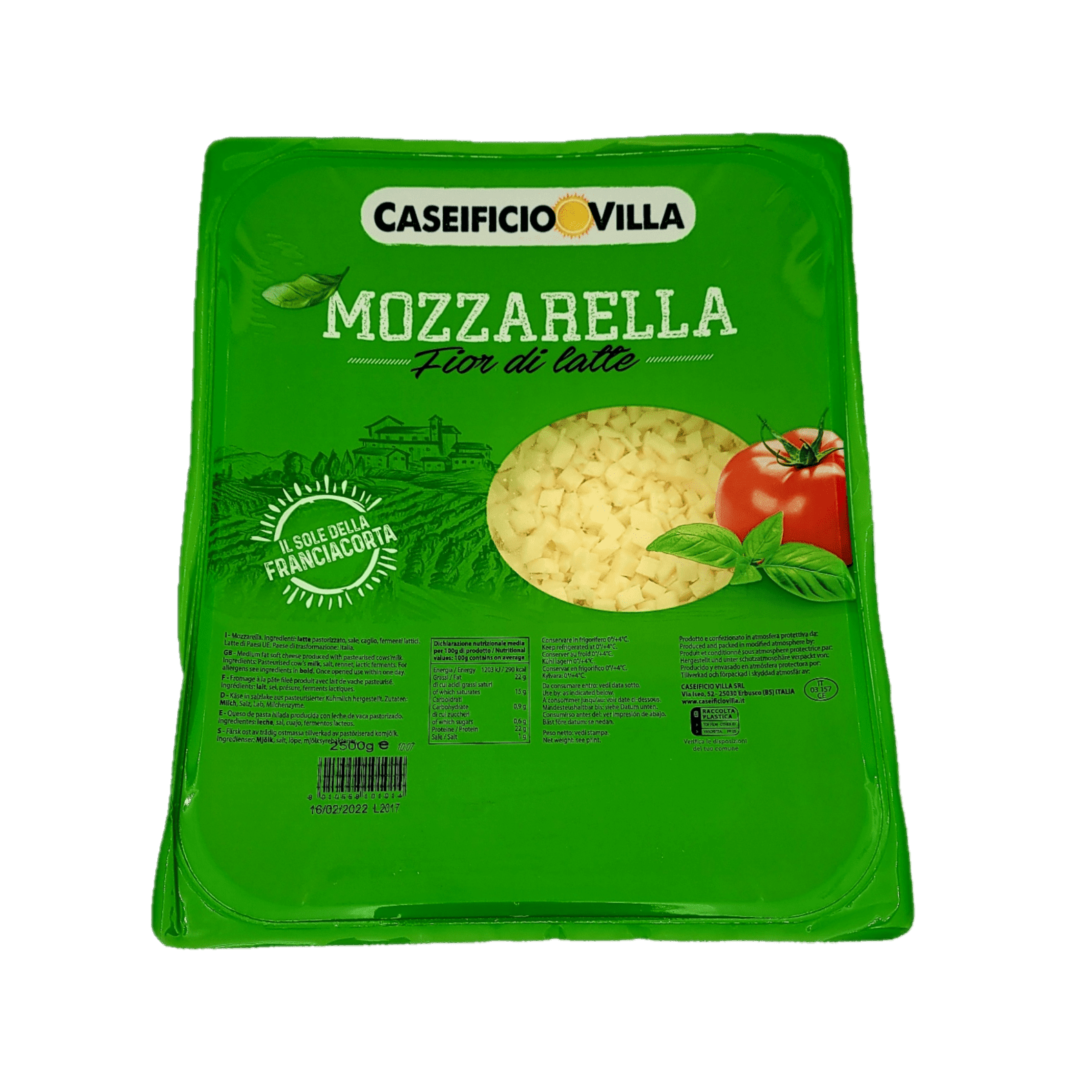 Mozzarella Cubetti 2,5kg Matcompaniet