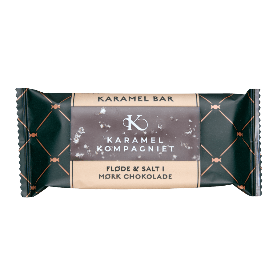 Karamel bar : Creamy Caramels with sea salt Dark chocolate, 50g ...