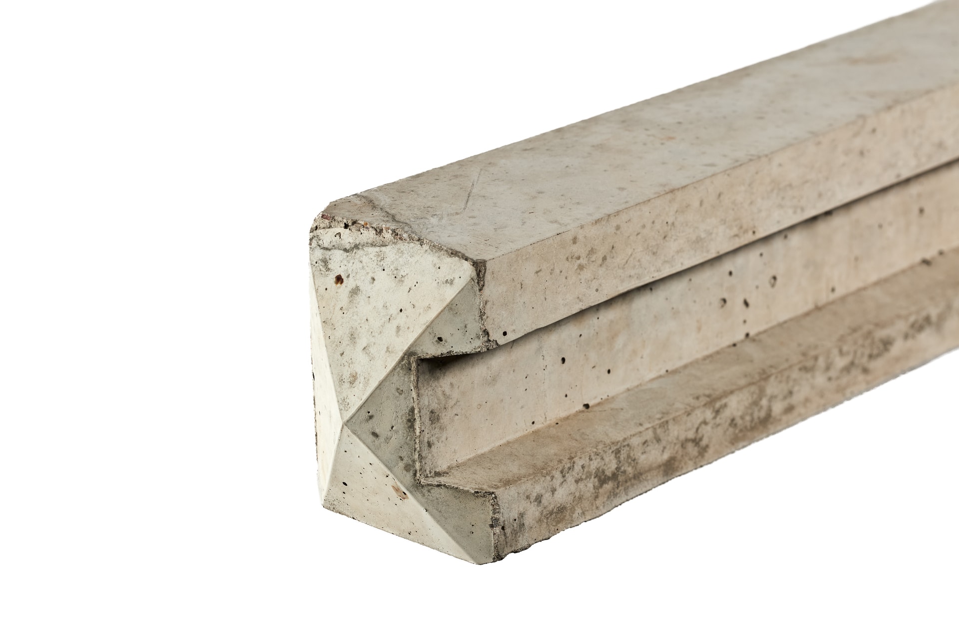 9ft Slotted Concrete End Fence Post 94x109mm