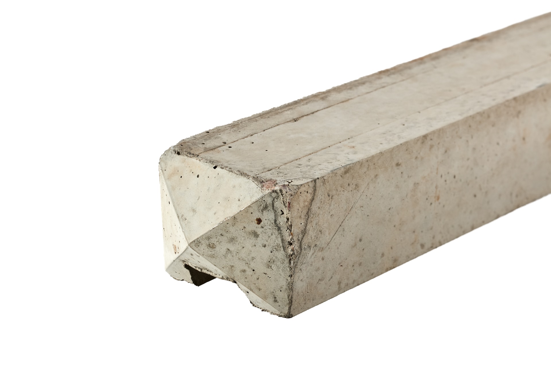 9ft Slotted Concrete End Fence Post 94x109mm