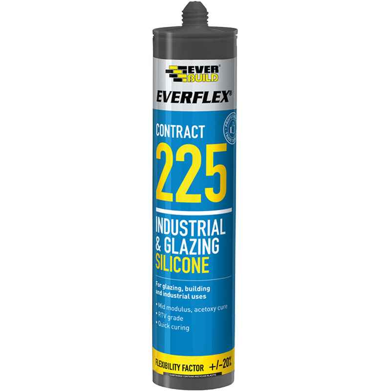 Everbuild Glazing Silicone White 295ml