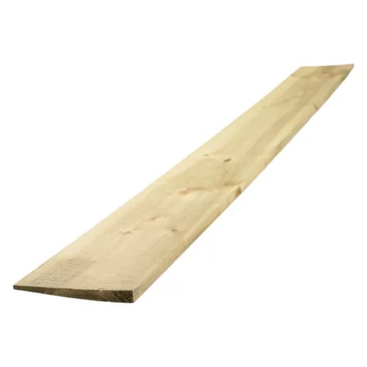 Buy 125mm Green Treated Feather Edge Fence Board 1800mm