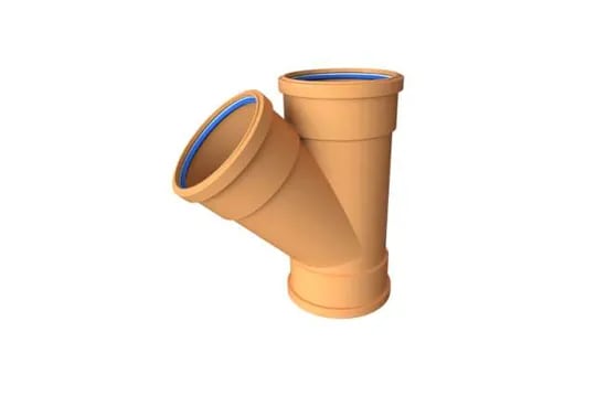 110mm 45deg Equal Junction Triple Socket