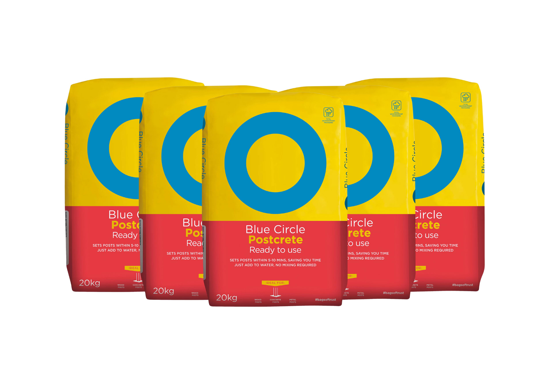 Pallet of 70 Blue Circle Postcrete Cement 20kg