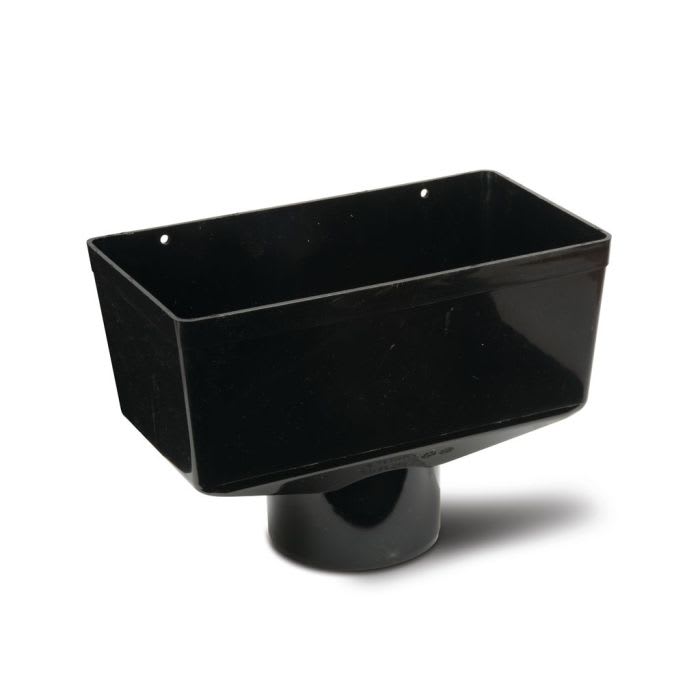 110mm Black Rainwater Hopper Large