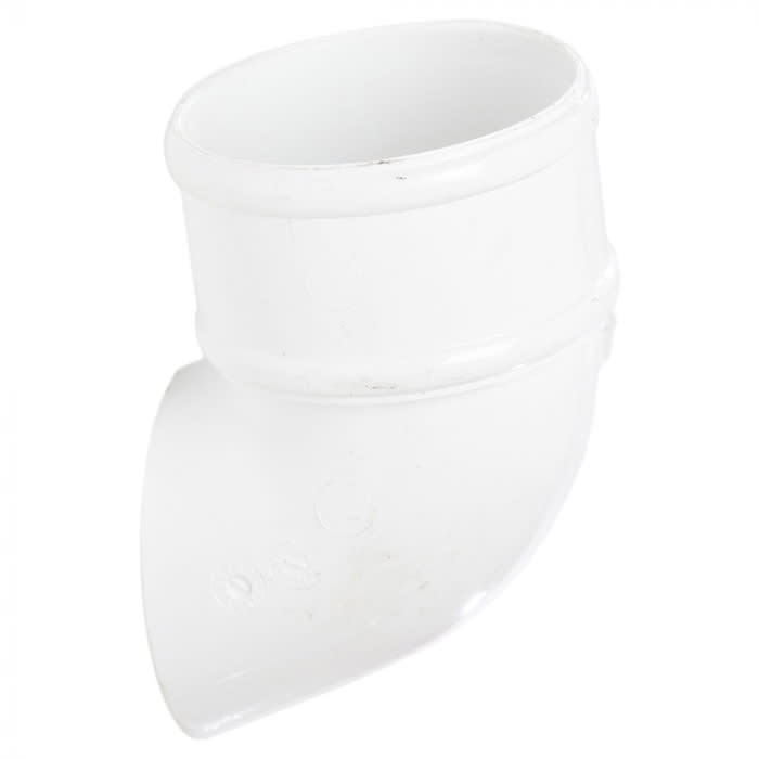 68mm Round White Downpipe Shoe