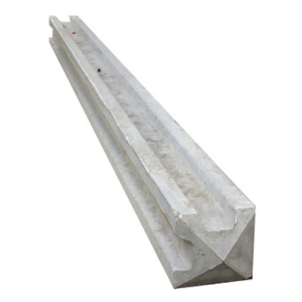 8ft Slotted Concrete Corner Fence Post 125x125mm