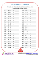 Zweistellige Division im Kopf Arbeitsblätter | Mathematik-Aktivitäten