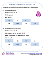 Römische Zahlen Arbeitsblätter | Mathematik-Aktivitäten