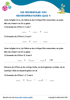 Die Reihenfolge von Rechenoperationen | Mathematik-Aktivitäten