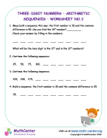 Adding tens – Arithmetic sequences – Worksheet No.1 | Worksheets | Math ...