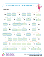 Count by 2s - worksheet no.2 | Worksheets | Math Center