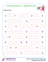 Count by 2s - worksheet no.1 | Worksheets | Math Center