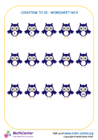 Counting to 20 - No.1 | Worksheets | Math Center