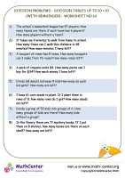 Division Word Problems Second Grade Worksheets | Math activities
