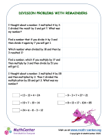 Division Problems Worksheets | Math activities