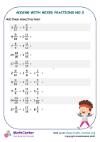 Mixed Fractions Fifth Grade Worksheets | Math activities