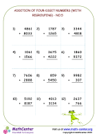 Addition of four-digit numbers (with regrouping) - no.2 | Worksheets ...