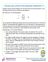 Mixed Operations Problems Worksheets | Math activities