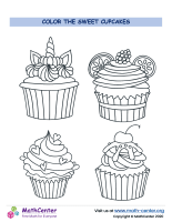 Color The Cupcakes No.1 | Coloring Activities | Math Center