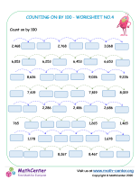 Count by 100 - worksheet no.4 | Worksheets | Math Center