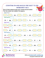 Backword counting by 10s - worksheet no.1 | Worksheets | Math Center