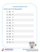 Adding and Subtracting Decimals Worksheets | Math activities