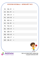 Multi-digit Mental Division Seventh Grade Worksheets | Math activities