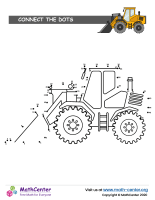 Excavator Dot To Dot To 50 | Coloring Activities | Math Center