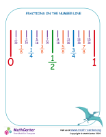 Number Line With Fractions Fifth Grade Learning Pages | Math activities