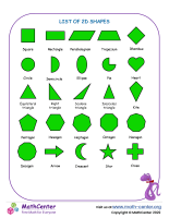 Identifying 2D Shapes Sixth Grade Learning Pages | Math activities