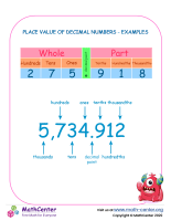 Decimal Place Value Fifth Grade Learning Pages | Math activities