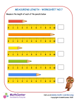 Measuring Length – Worksheet No.5 | Worksheets | Math Center