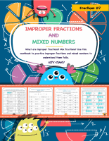 Improper fractions Workbooks | Math activities