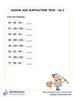 Adding and subtracting 10s - No.3 | Worksheets | Math Center