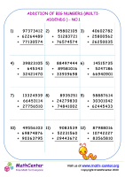 Multi-digit Addition Fifth Grade Worksheets | Math activities