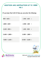 Mixed Addition and Subtraction Fourth Grade | Math activities