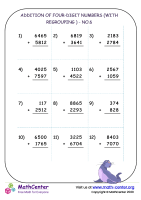 Addition of four-digit numbers (with regrouping ) - no.6 | Worksheets ...
