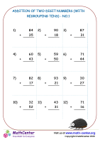 Two-digit Addition Drills Worksheets | Math activities