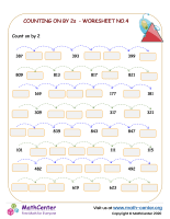 Count by 2s - worksheet no.5 | Worksheets | Math Center