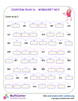 Count by 2s - worksheet no.5 | Worksheets | Math Center