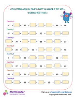 Skip counting by one digit numbers to 100 - worksheet no.1 | Worksheets ...
