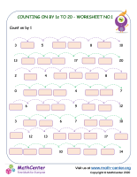 Counting backword by 1s (numbers to 20) - worksheet no.1 | Worksheets ...