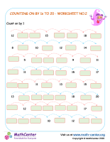 Counting backword by 1s (numbers to 20) - worksheet no.1 | Worksheets ...