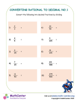 Fourth Grade Worksheets: Fraction Conversion | Math Center