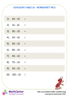 Third Grade Worksheets: Single-digit Divisors | Math Center