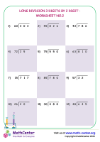 Long division 4 digits by 2 digit - worksheet no.1 | Worksheets | Math ...
