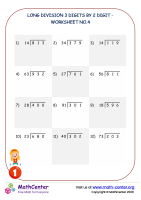 Fourth Grade Worksheets: Two-digit Divisors | Math Center