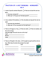 Fractions Problems Fourth Grade interactive | Math activities