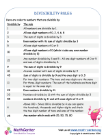 Mental Division Third Grade Learning Pages | Math activities